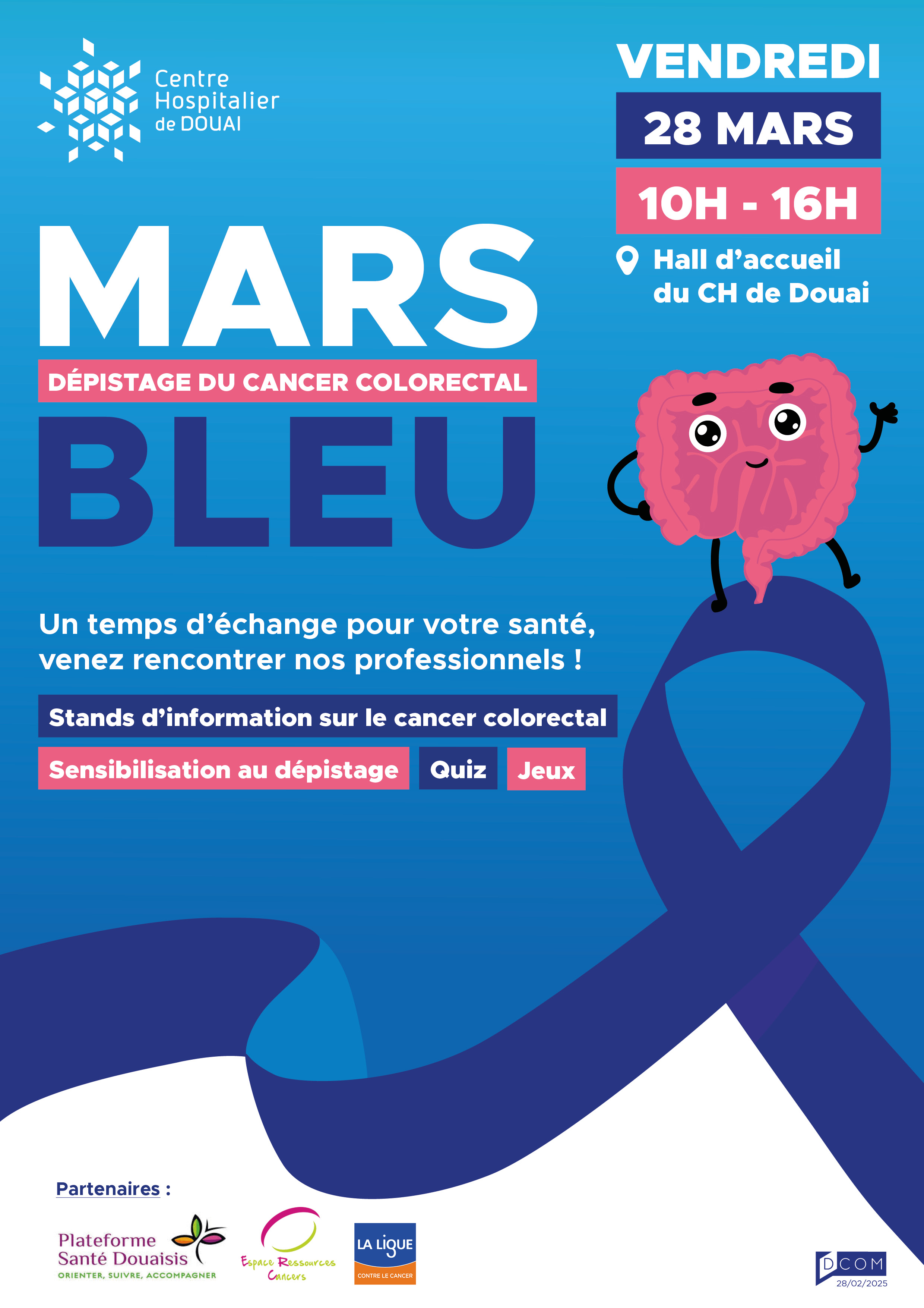 Mars Bleu : Dépistage du cancer colorectal - CH DOUAI